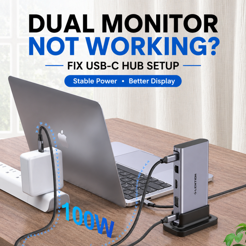 USB-C Hub for Dual Monitor Setup: Complete Guide 2026 – Lention