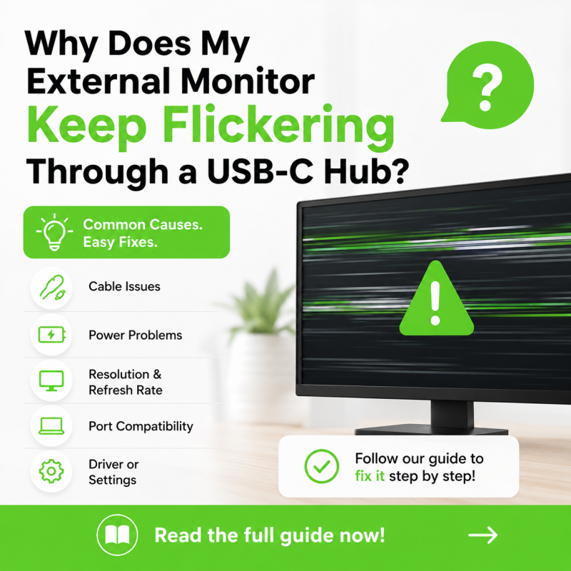 External Monitor Flickering Through USB-C Hub? Causes & Fixes|Lention