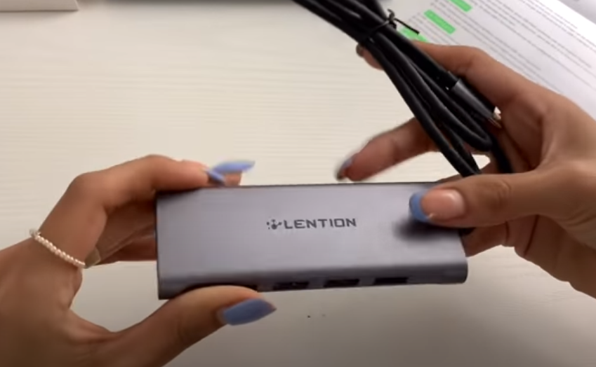 The Review LENTION 6 in 1 Long Cable USB-C Hub with 4K HDMI and more(C ...
