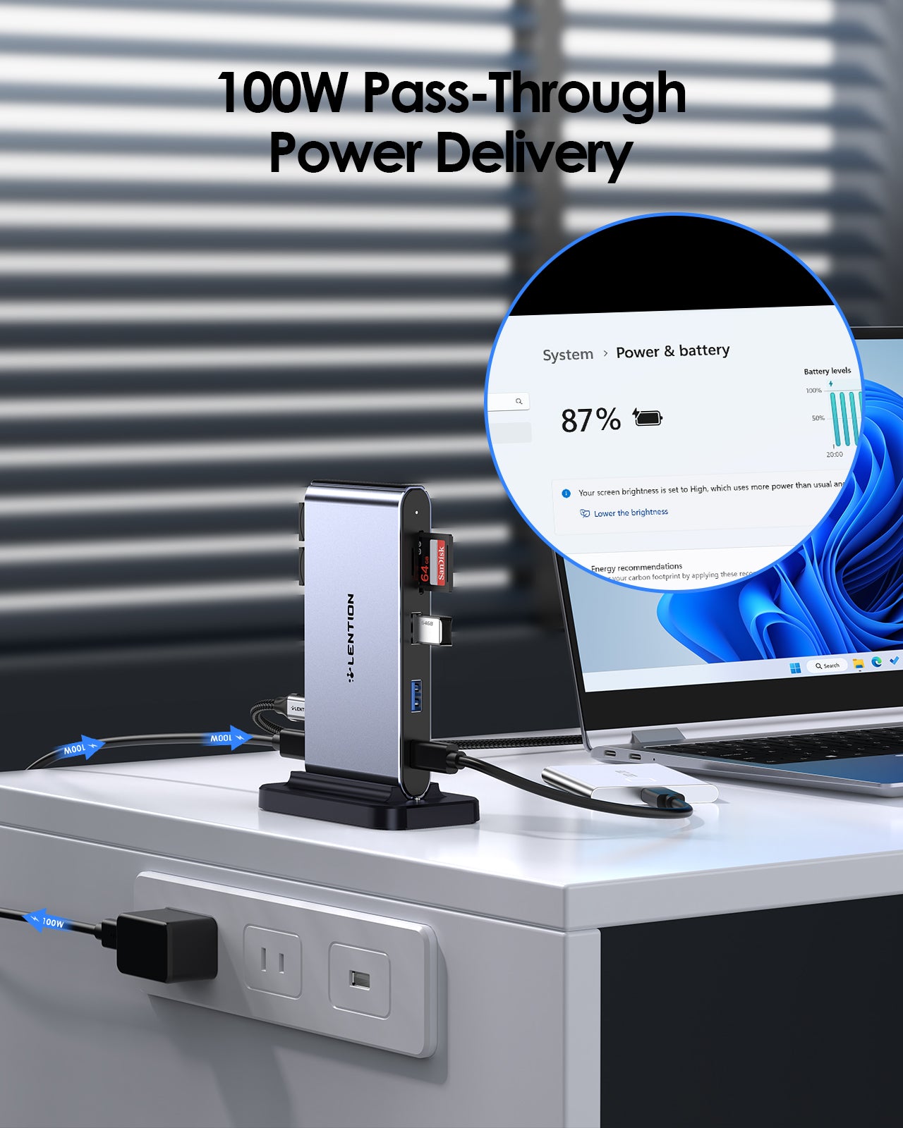 LENTION USB C 10-in-1 Docking Station (CB-D62, Space Gray) – Lention