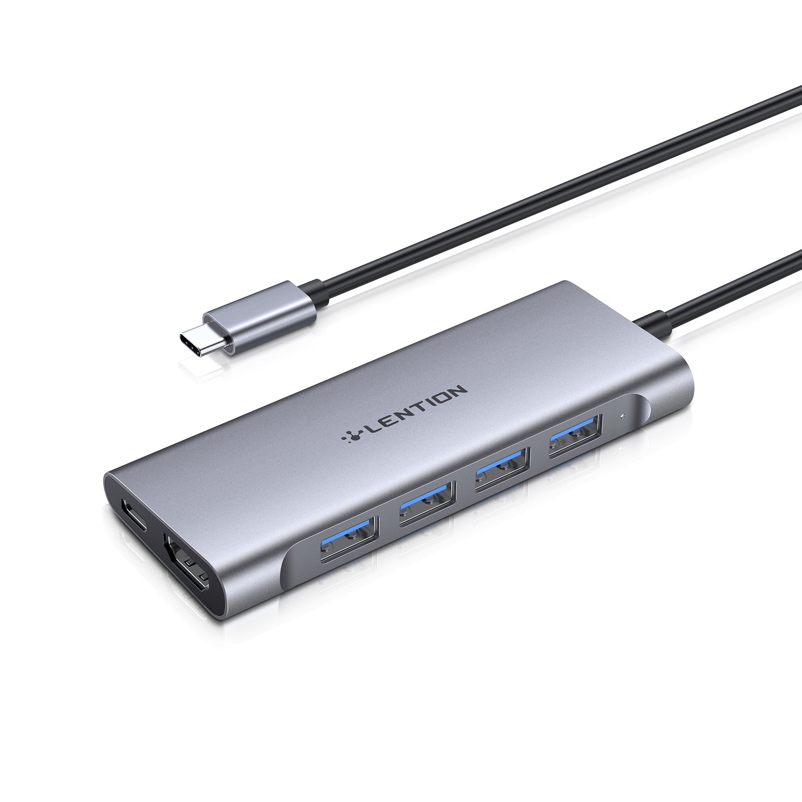 LENTION 6 in 1 Long Cable USB C Multi-Port Hub|Lention