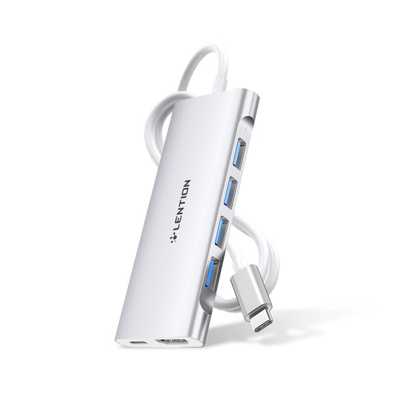 LENTION 6 in 1 Long Cable USB C Multi-Port Hub|Lention
