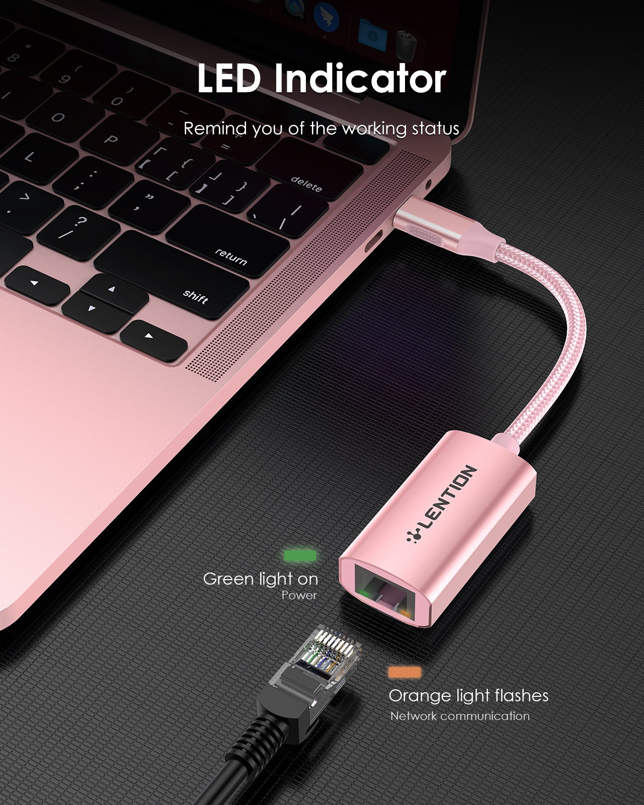 LENTION USB C to Gigabit Ethernet Adapter|Lention