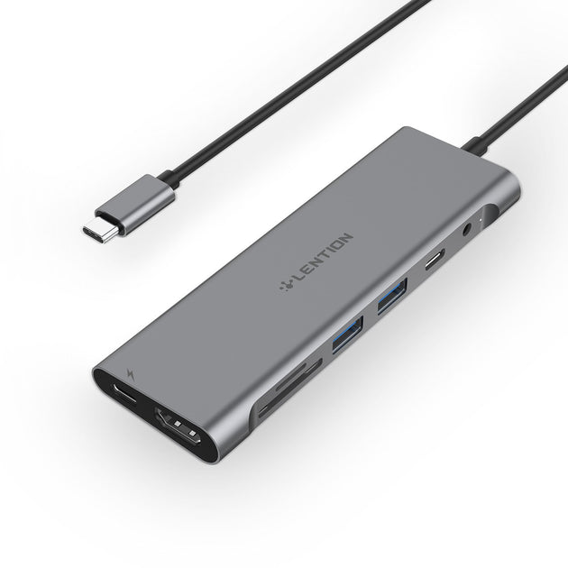 LENTION 8 in 1 3.3FT Long Cable USB C Hub|Lention