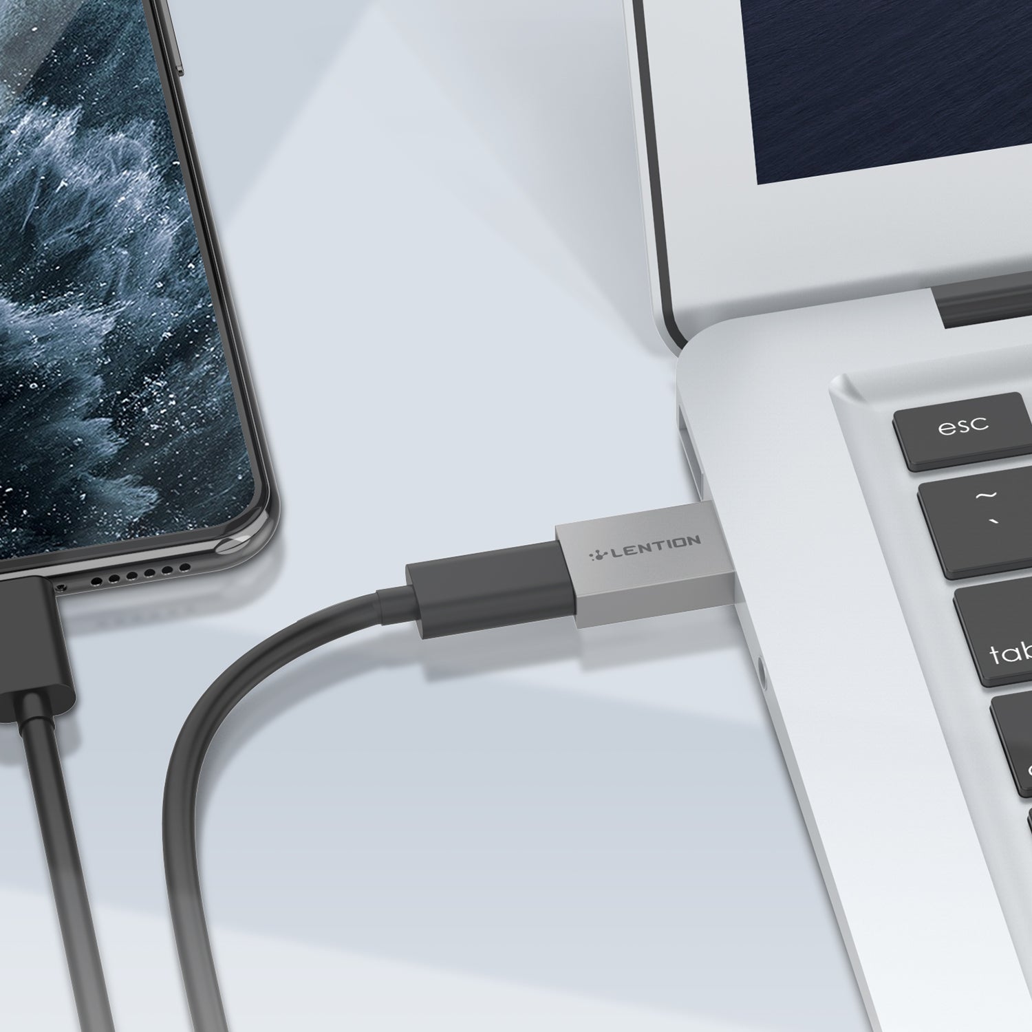 LENTION USB-A to USB-C Adapter|Lention