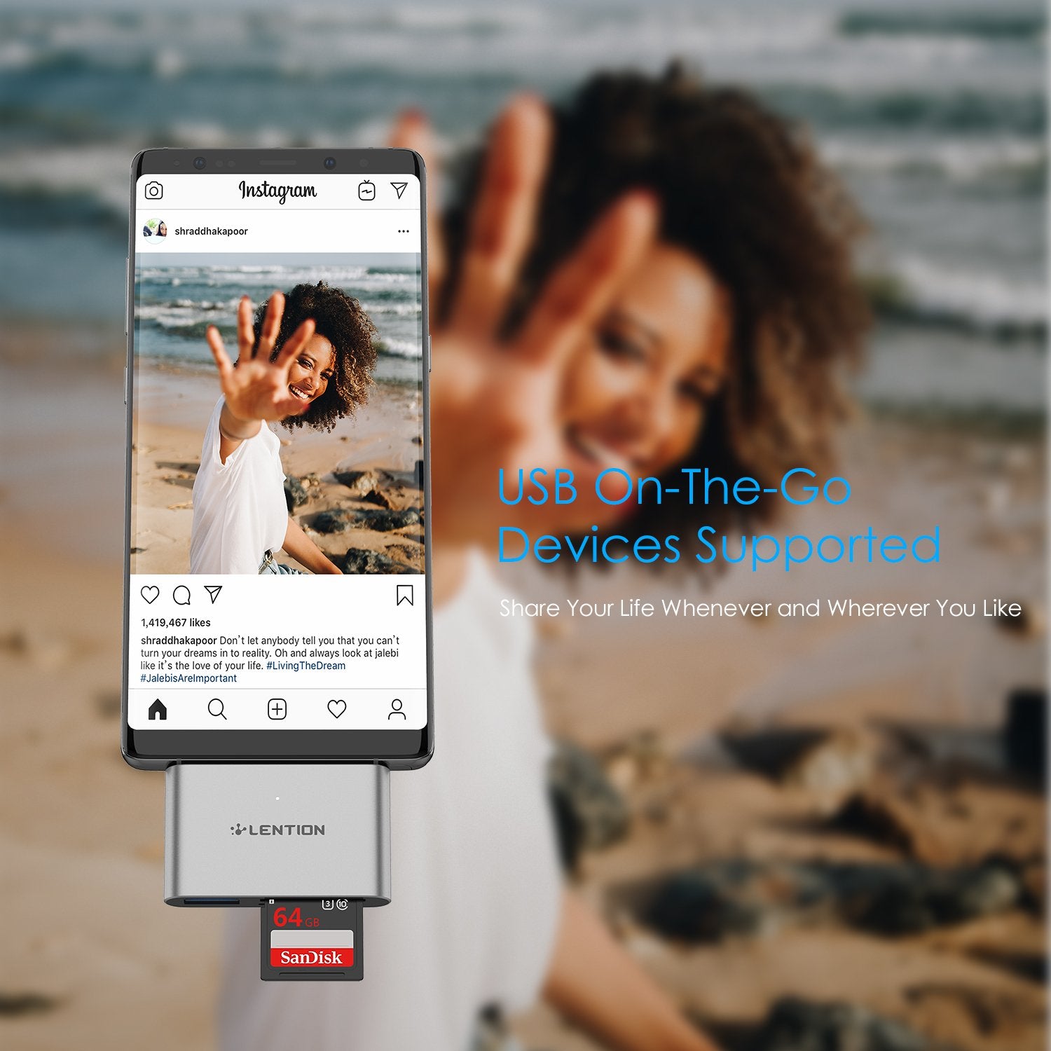 LENTION USB C to SD/Micro SD Card Reader with USB 3.0 Adapter|Lention