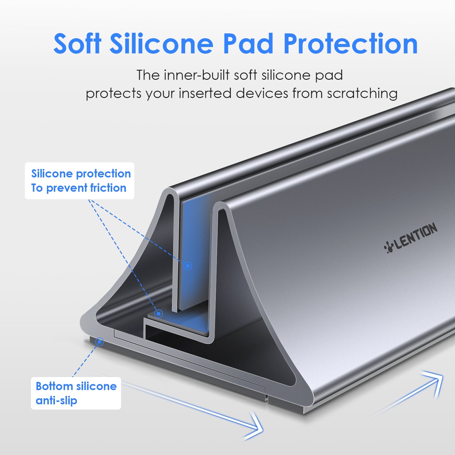 LENTION Aluminum Space-Saving Vertical Desktop Stand (Stand-LS2) – Lention