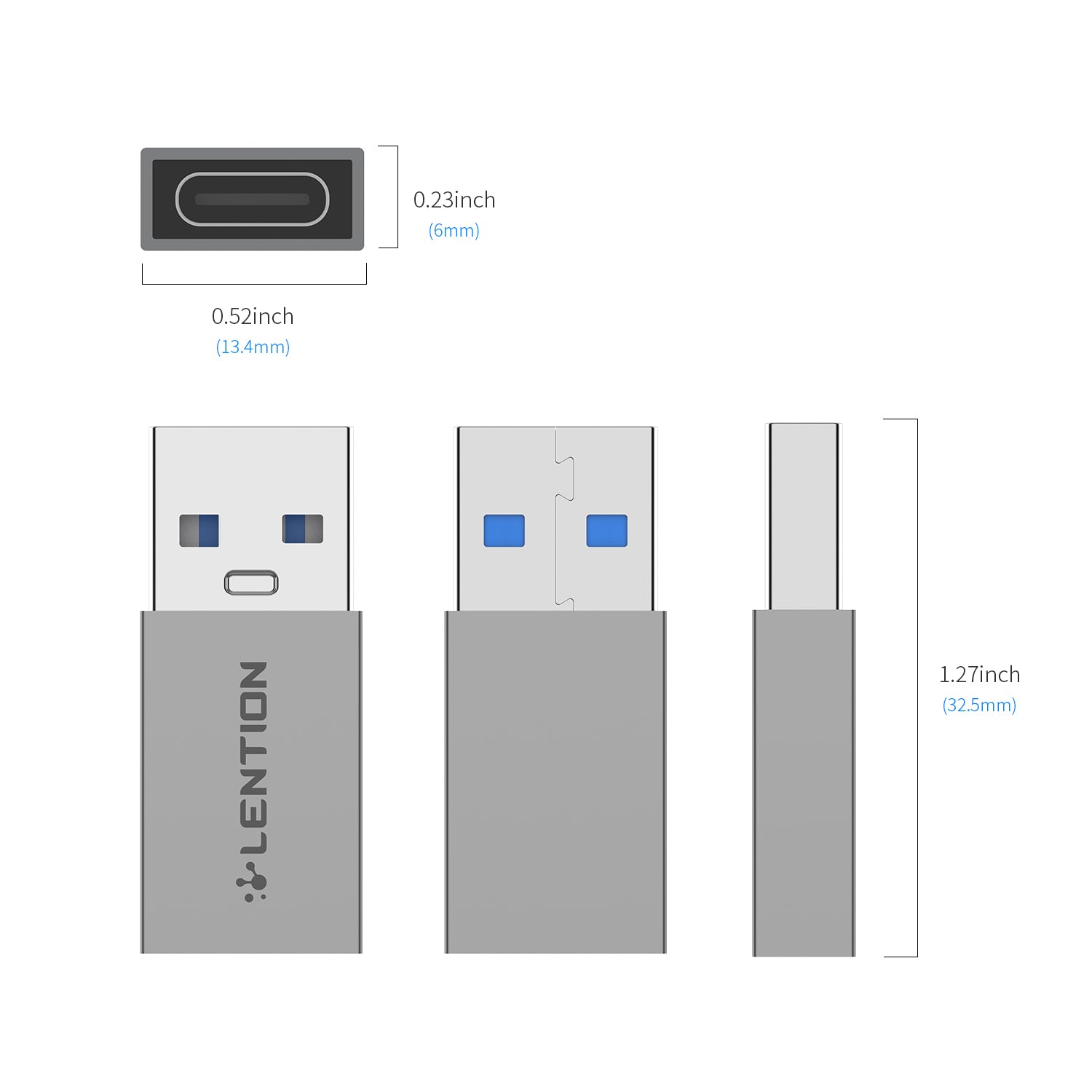 LENTION USB-A to USB-C Adapter|Lention