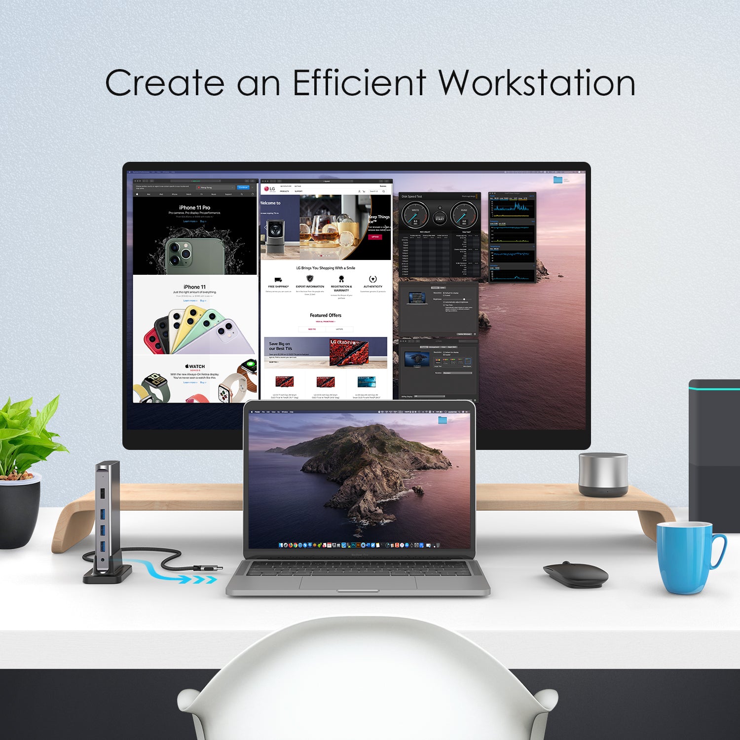 LENTION Universal USB-C Docking Station 4K60Hz|Lention