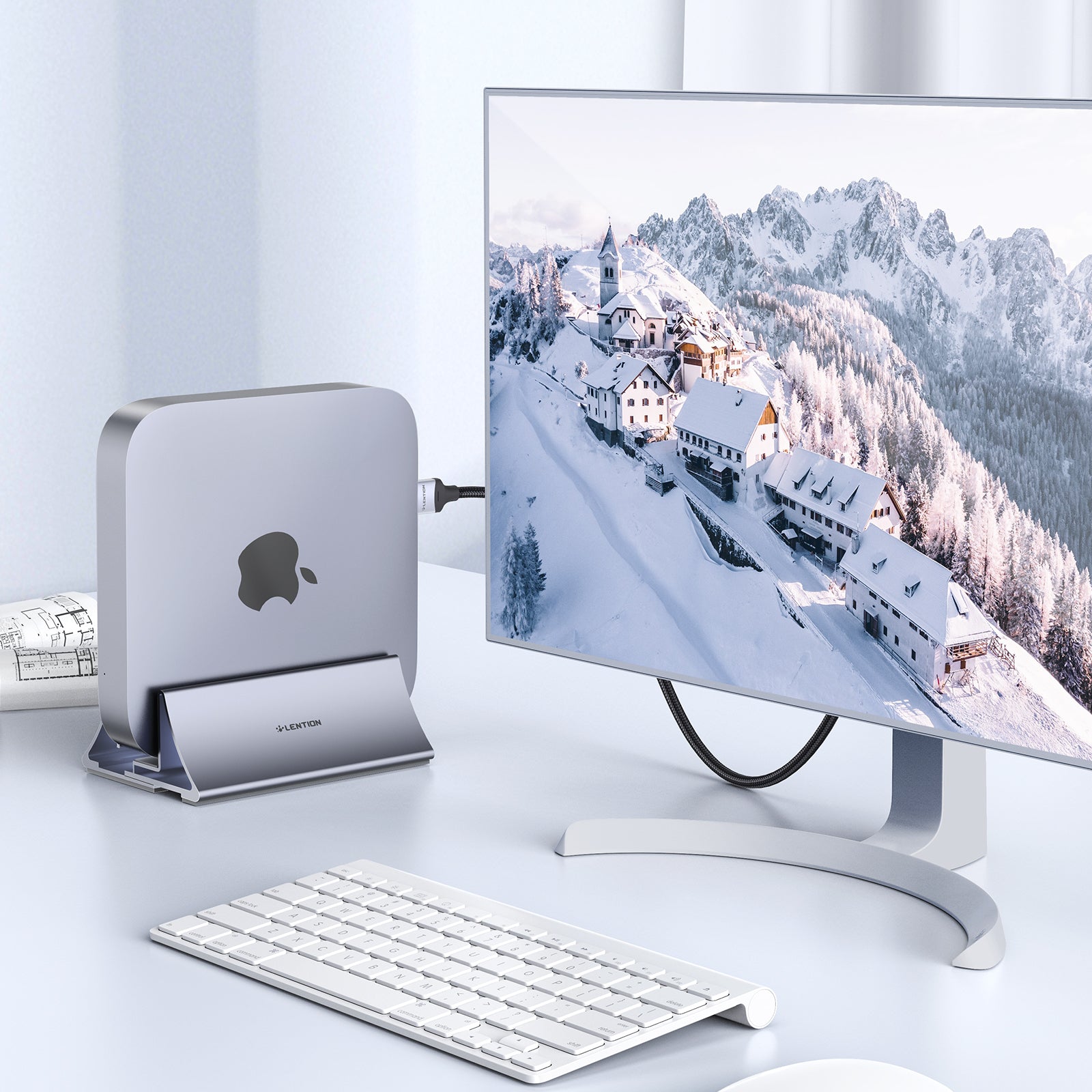 LENTION Aluminum Space-Saving Vertical Desktop Stand (Stand-LS2) – Lention