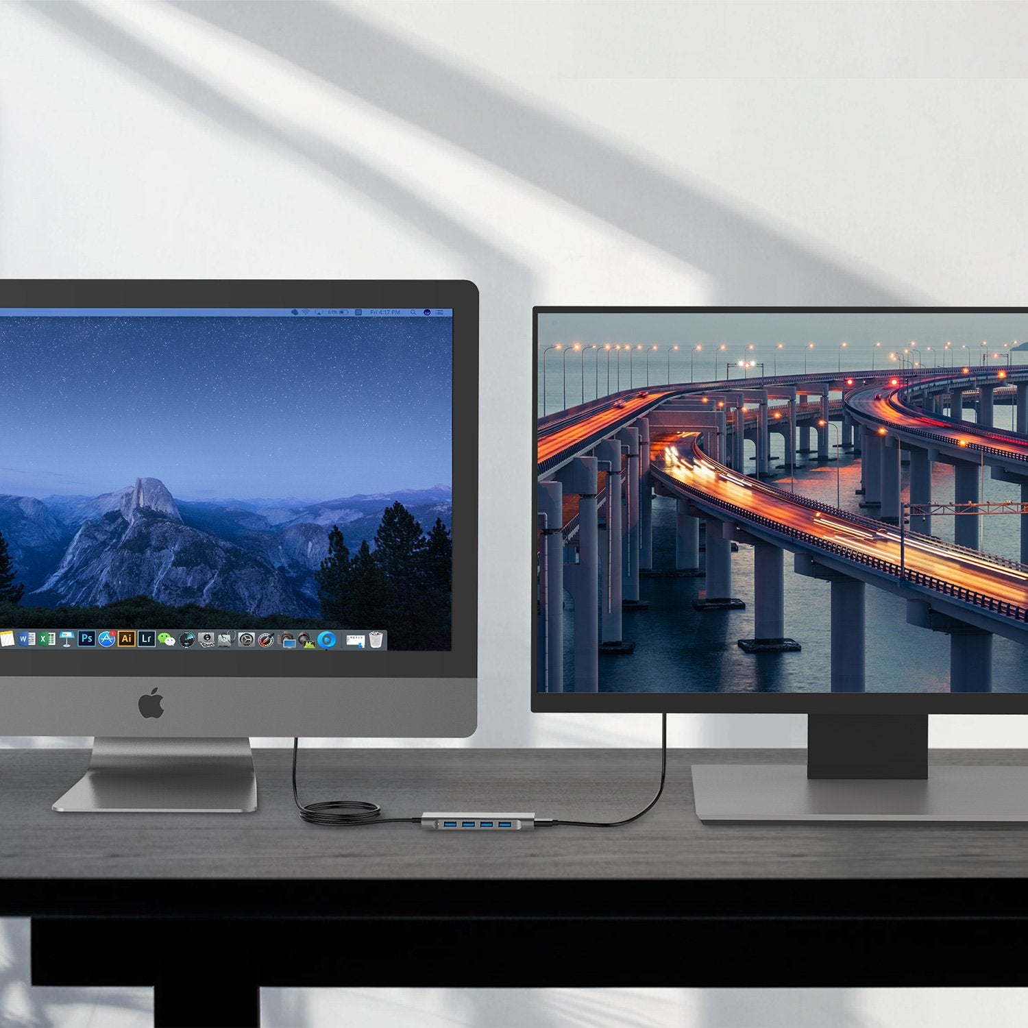 LENTION 6 in 1 Long Cable USB C Multi-Port Hub|Lention