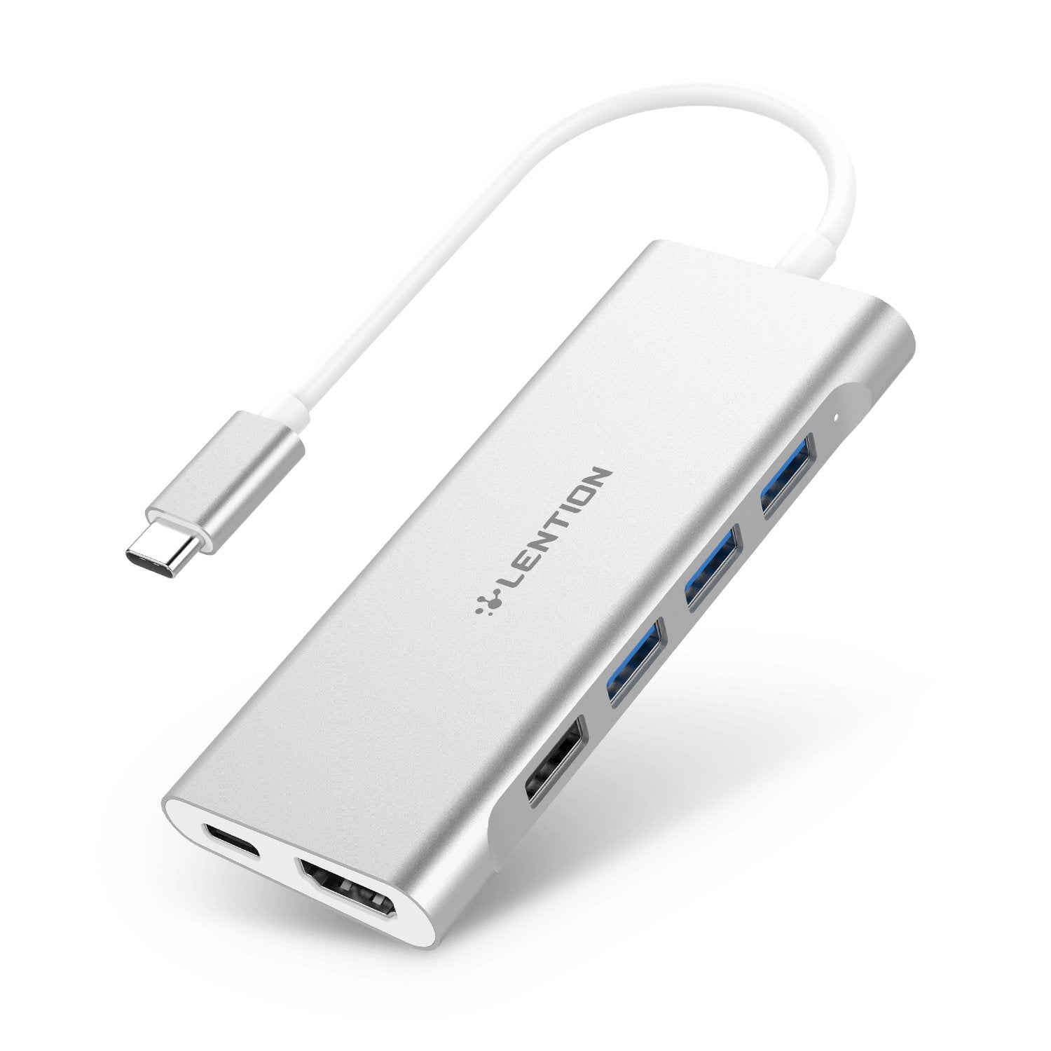 LENTION USB C Multiport Hub with 4K HDMI, 4 USB-A and PD|Lention