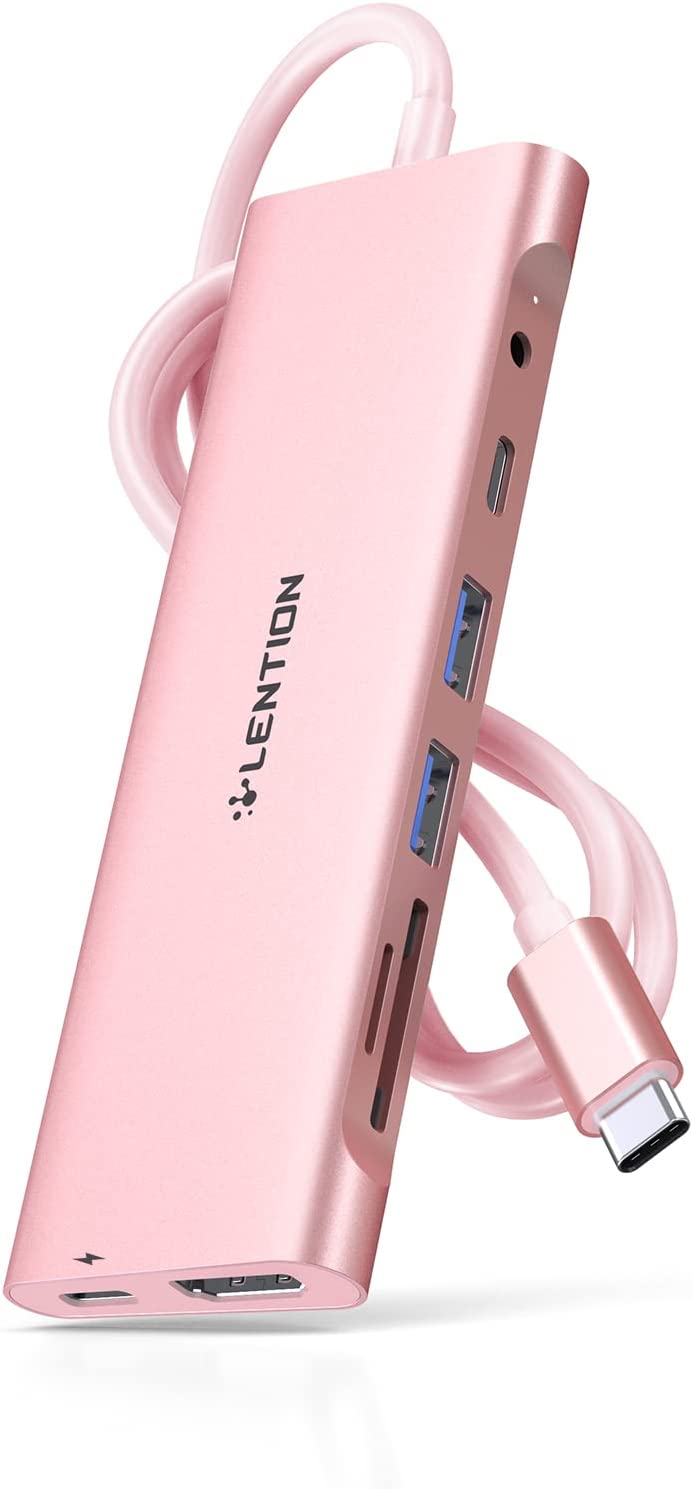 LENTION 8 in 1 3.3FT Long Cable USB C Hub|Lention